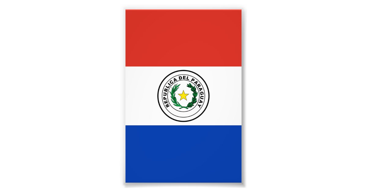Paraguay flag photo print | Zazzle