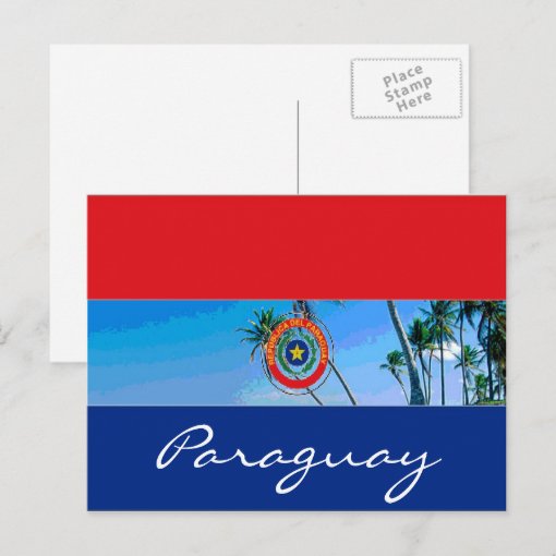 Paraguay flag postcard | Zazzle