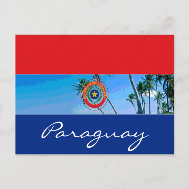 Paraguay flag postcard | Zazzle