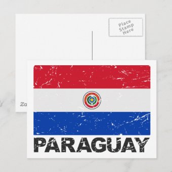 Paraguay Vintage Flag Postcard | Zazzle
