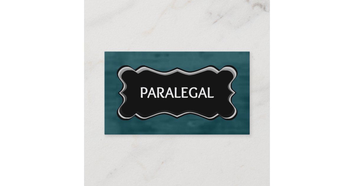Paralegal Elegant Name Plate Business Card | Zazzle