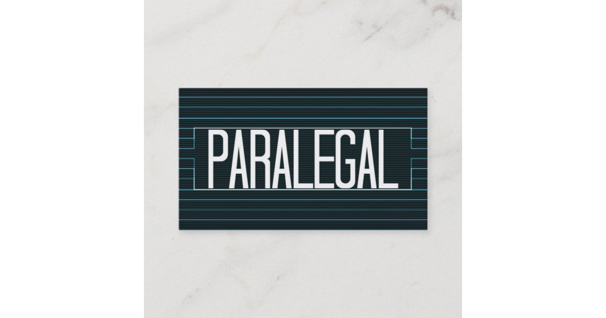 Paralegal Elegant Stripe Business Card | Zazzle