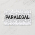 Paralegal Legal Words Business Card | Zazzle