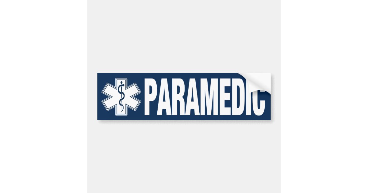 Paramedic Bumper Sticker | Zazzle