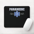 Paramedic Caduceus Heartbeat EMT EMS Doctor Nurse Mouse Pad | Zazzle