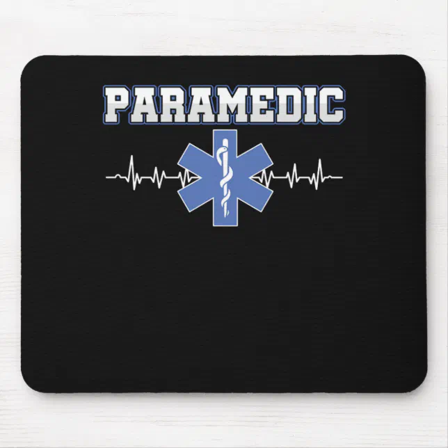 Paramedic Caduceus Heartbeat EMT EMS Doctor Nurse Mouse Pad | Zazzle