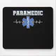 Paramedic Caduceus Heartbeat EMT EMS Doctor Nurse Mouse Pad | Zazzle