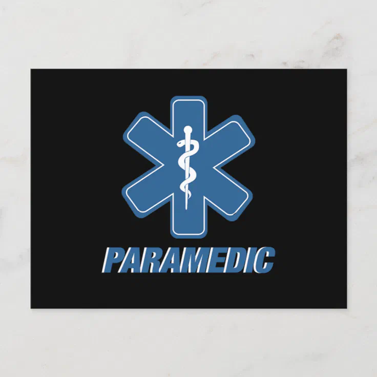 Paramedic EMS EMT Ambulance Medicine First Aid Gif Postcard | Zazzle