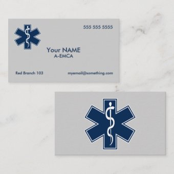 Paramedic EMT EMS Business Card | Zazzle