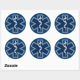 Paramedic EMT EMS Classic Round Sticker | Zazzle