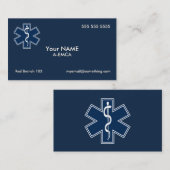 Paramedic EMT EMS Dark Business Card | Zazzle