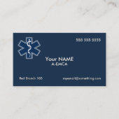 Paramedic EMT EMS Dark Business Card | Zazzle