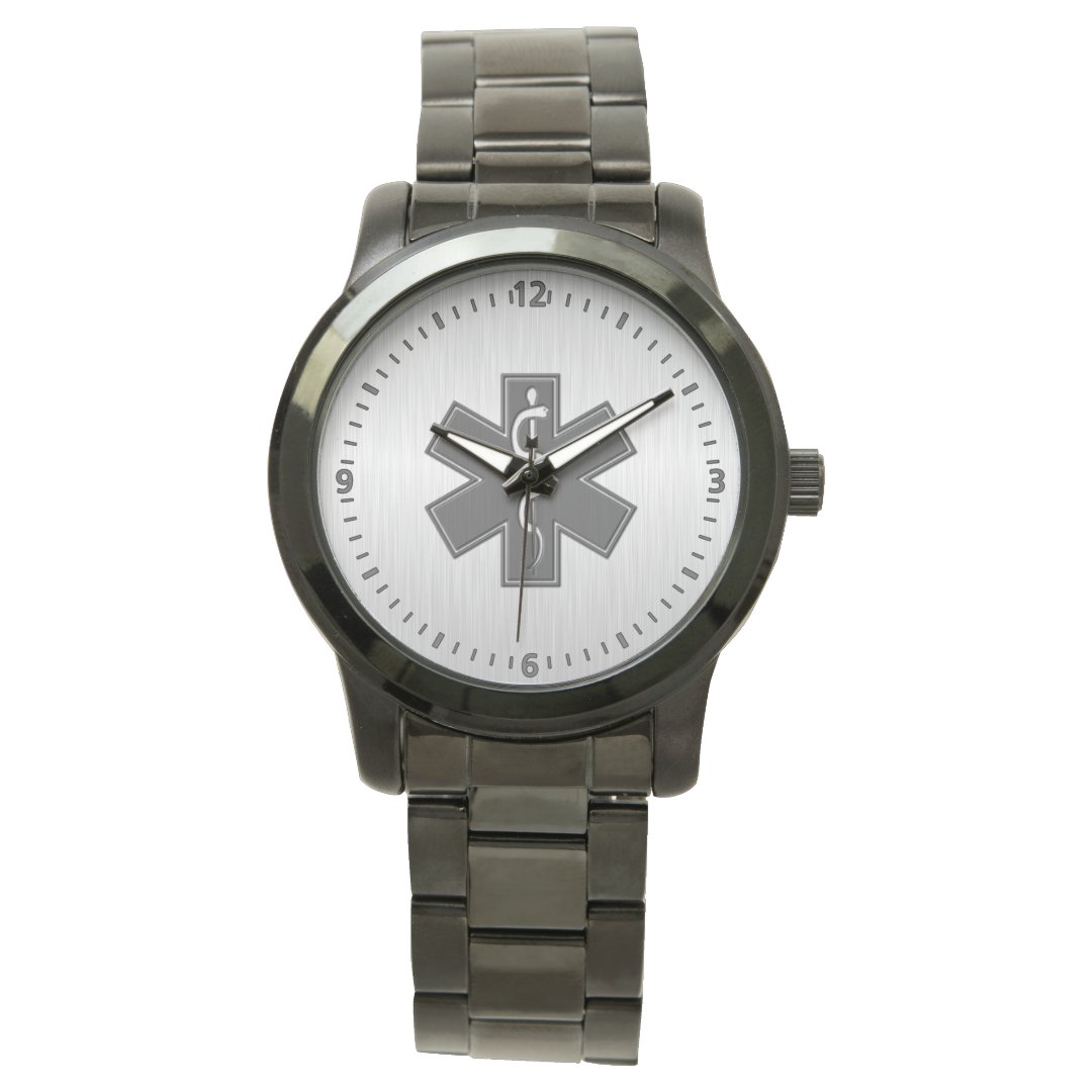 Paramedic EMT EMS Dark Grey Watch | Zazzle