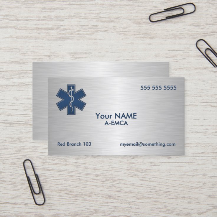 Paramedic EMT EMS Deluxe Business Card | Zazzle