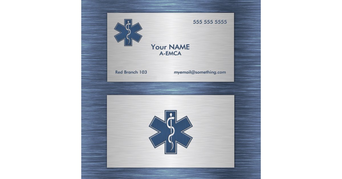Paramedic EMT EMS Deluxe Business Card | Zazzle