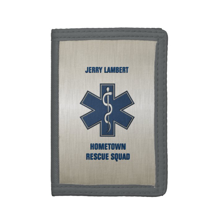 Paramedic EMT EMS Deluxe Tri-fold Wallet | Zazzle.com
