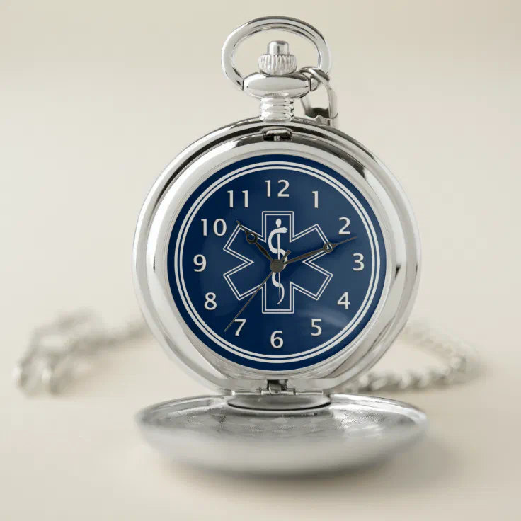 Paramedic EMT EMS Pocket Watch | Zazzle