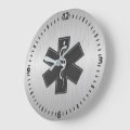 Paramedic EMT EMS Silver Large Clock | Zazzle