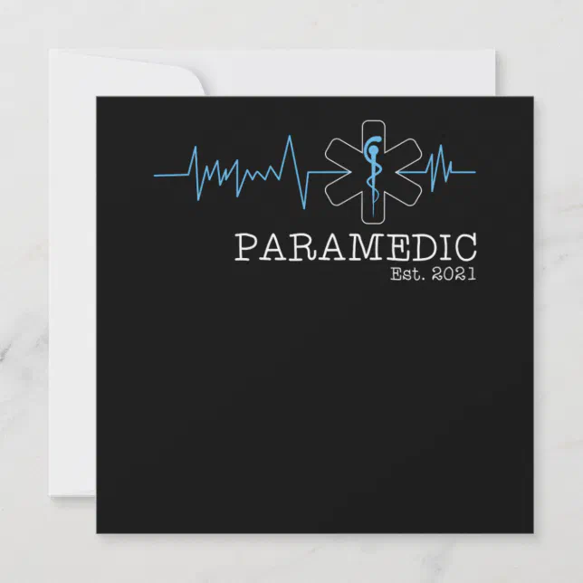 Paramedic Paramedic Est 2021 Student Graduation Invitation | Zazzle