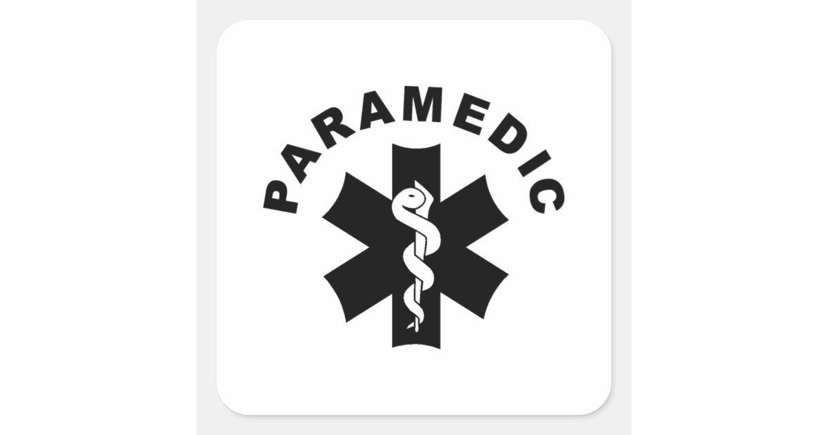 Paramedic Theme Square Sticker | Zazzle