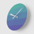 Paranoia Color Palette Eye Catching Blue Sky Cyan Round Clock | Zazzle