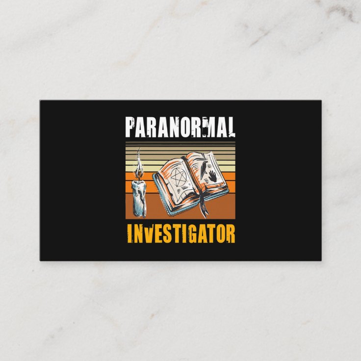 Paranormal Investigator Ghost Hunter Ghost Hunting Business Card | Zazzle