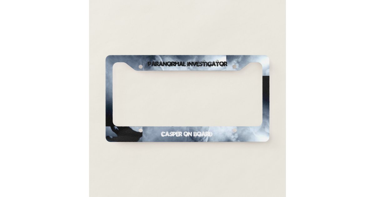 Paranormal Investigator Licence plate License Plate Frame | Zazzle