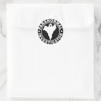 Paranormal Investigator Logo Decal Classic Round Sticker | Zazzle