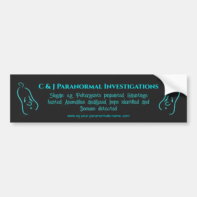 Paranormal Investigator with ghost logo Bumper Sticker | Zazzle