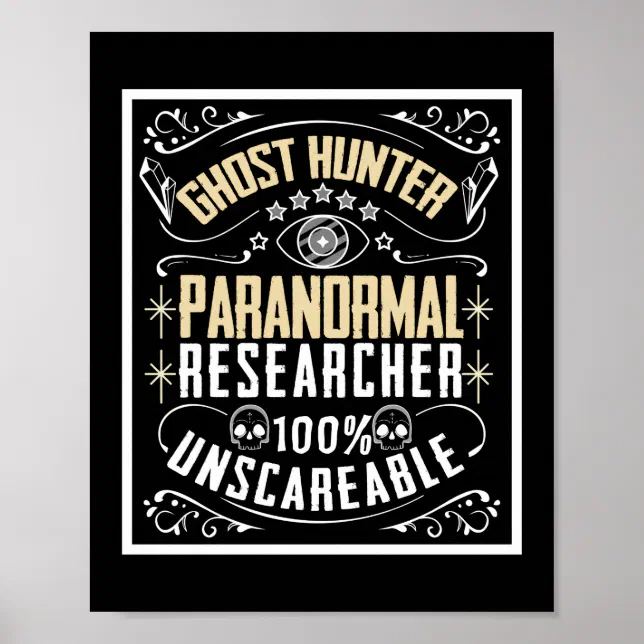 Paranormal researcher Paranormal Investigator Poster | Zazzle