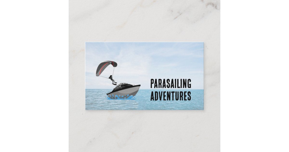 Parasailing Design Business Card | Zazzle