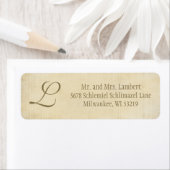 Parchment Monogram Customizable Label | Zazzle