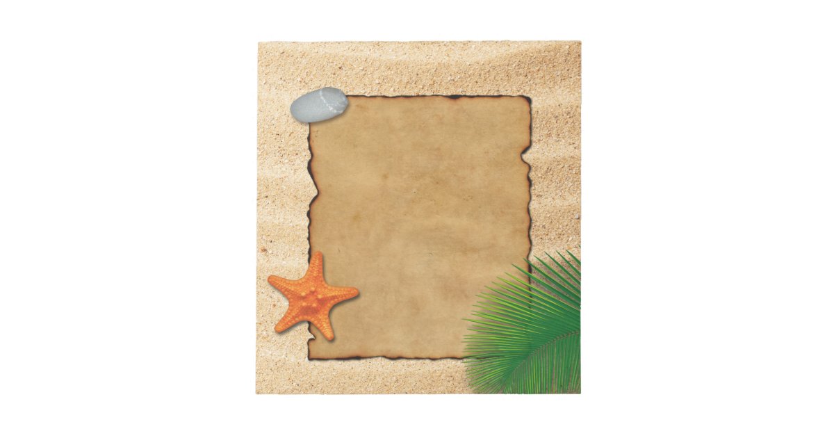 Parchment on Sand Background - Notepad | Zazzle