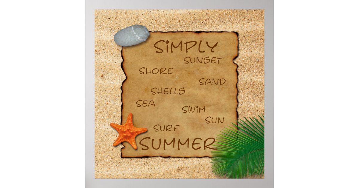 Parchment on Sand Background - Poster Print | Zazzle