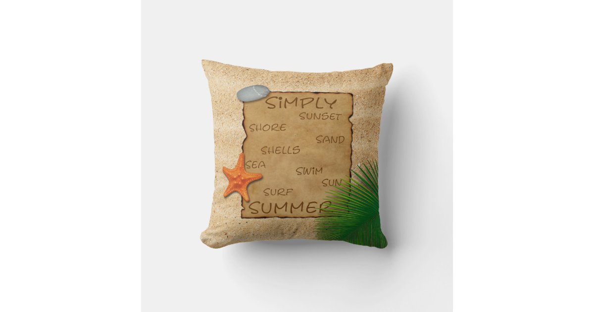 Parchment on Sand Background - Square Pillow | Zazzle
