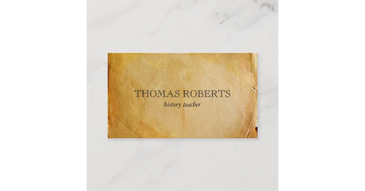 Parchment Paper Business Card | Zazzle
