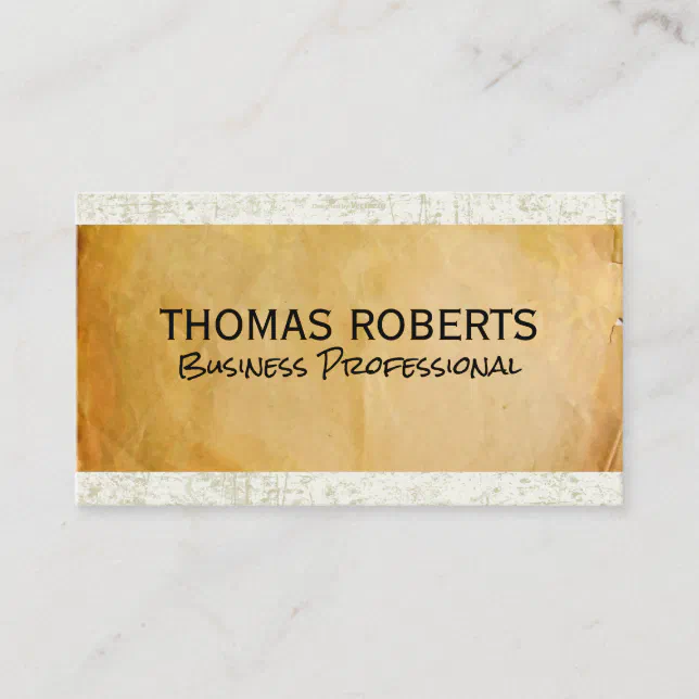 Parchment Paper | Texture Scratched Business Card | Zazzle