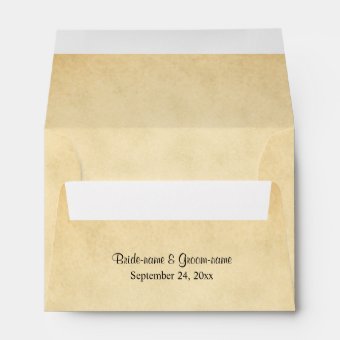 Parchment Pattern Design Wedding Envelope | Zazzle
