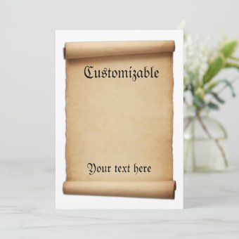 Parchment Proclamation Scroll Invitation | Zazzle