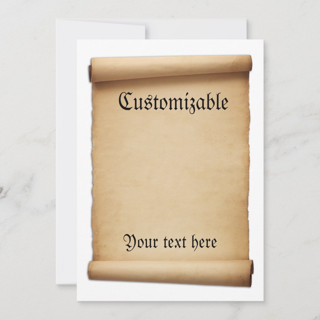 Parchment Proclamation Scroll Invitation | Zazzle