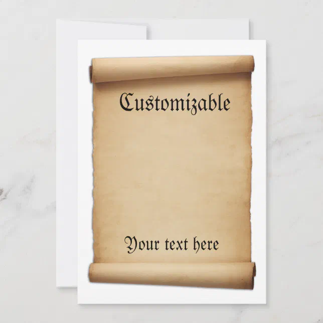 Parchment Proclamation Scroll Invitation | Zazzle