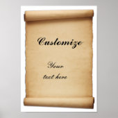 Parchment Proclamation Scroll Poster | Zazzle