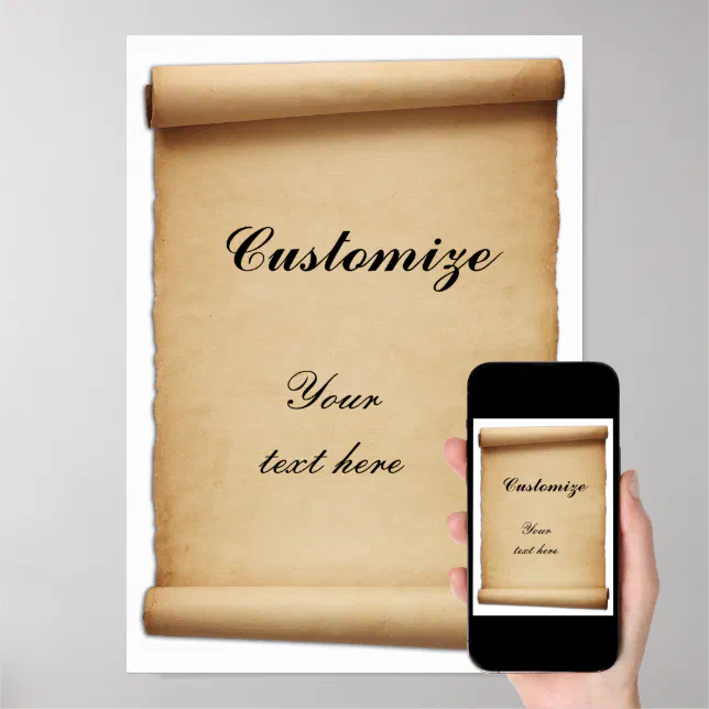 Parchment Proclamation Scroll Poster | Zazzle