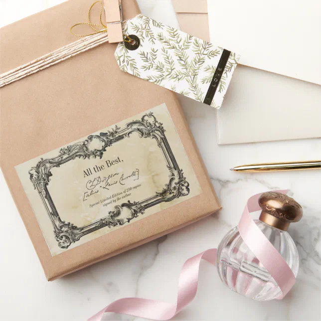 Parchment Signature Author BookPlate Template | Zazzle