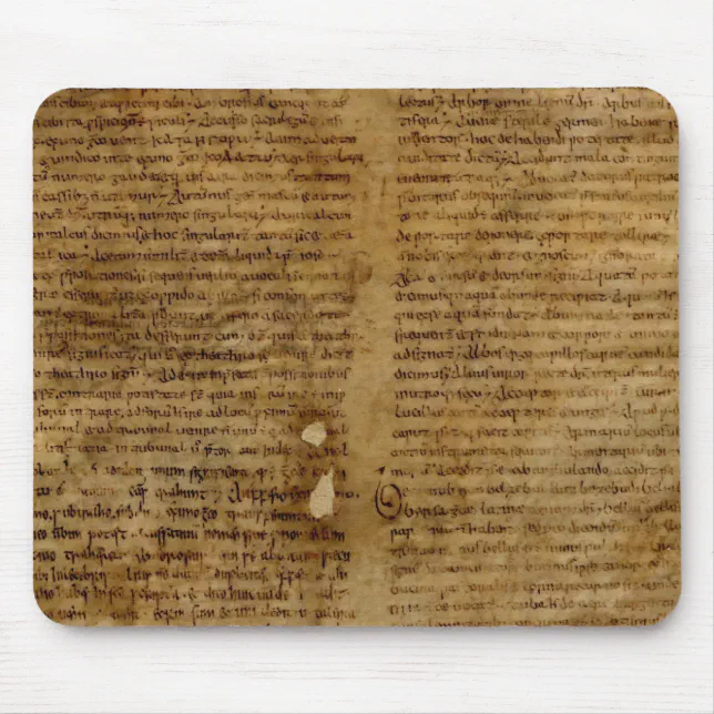 Parchment text with antique writing, old paper mouse pad | Zazzle