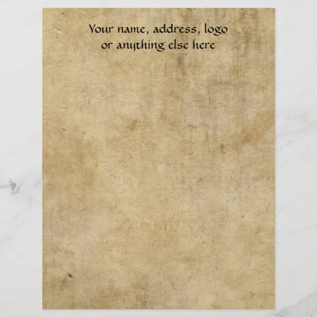 Parchment Texture Letterhead | Zazzle