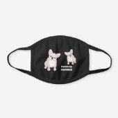 Pardon My Frenchies Two French Bulldogs Black Cotton Face Mask | Zazzle