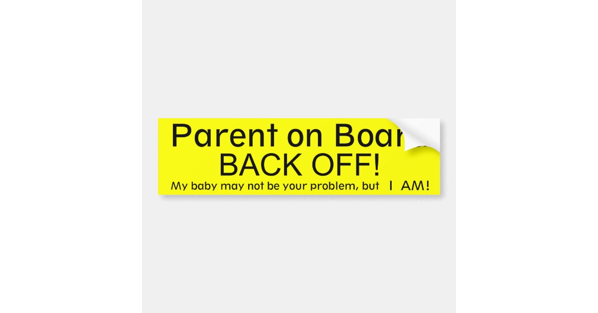 Parent on Board Bumper Sticker | Zazzle