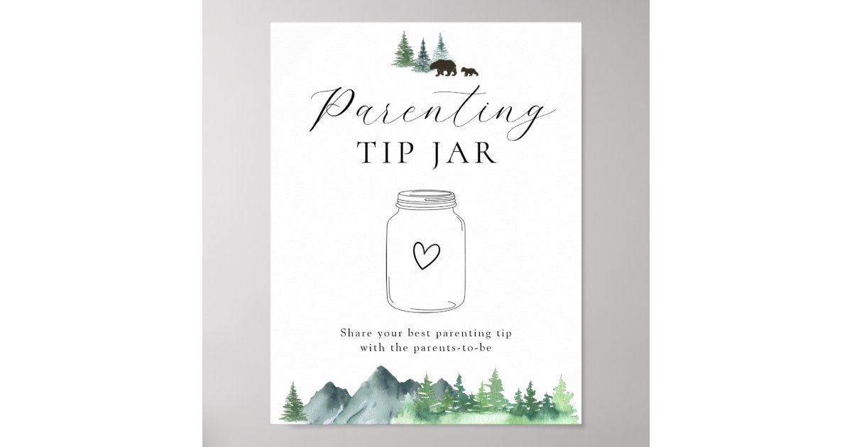 Parenting Tip Jar Poster | Zazzle
