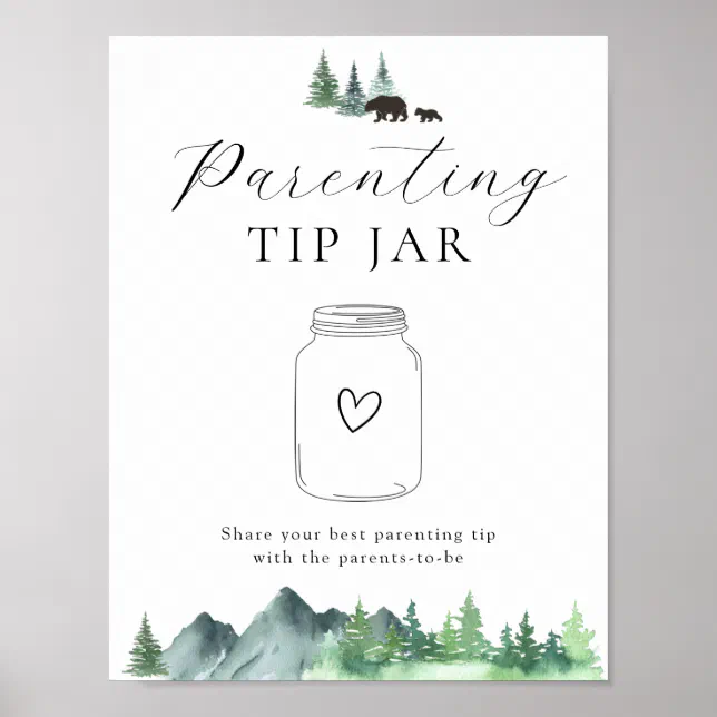 Parenting Tip Jar Poster | Zazzle